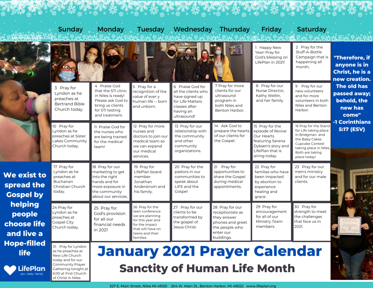January 2021 Prayer Calendar | LifePlan