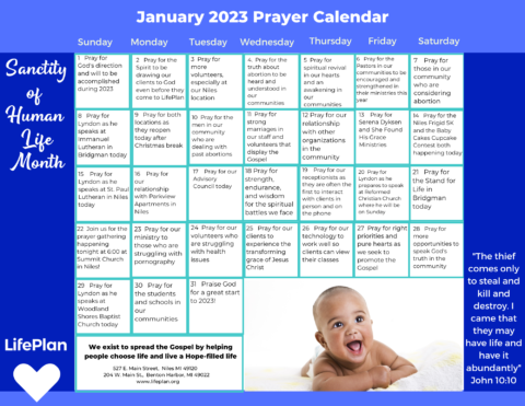 January 2023 Prayer Calendar | LifePlan